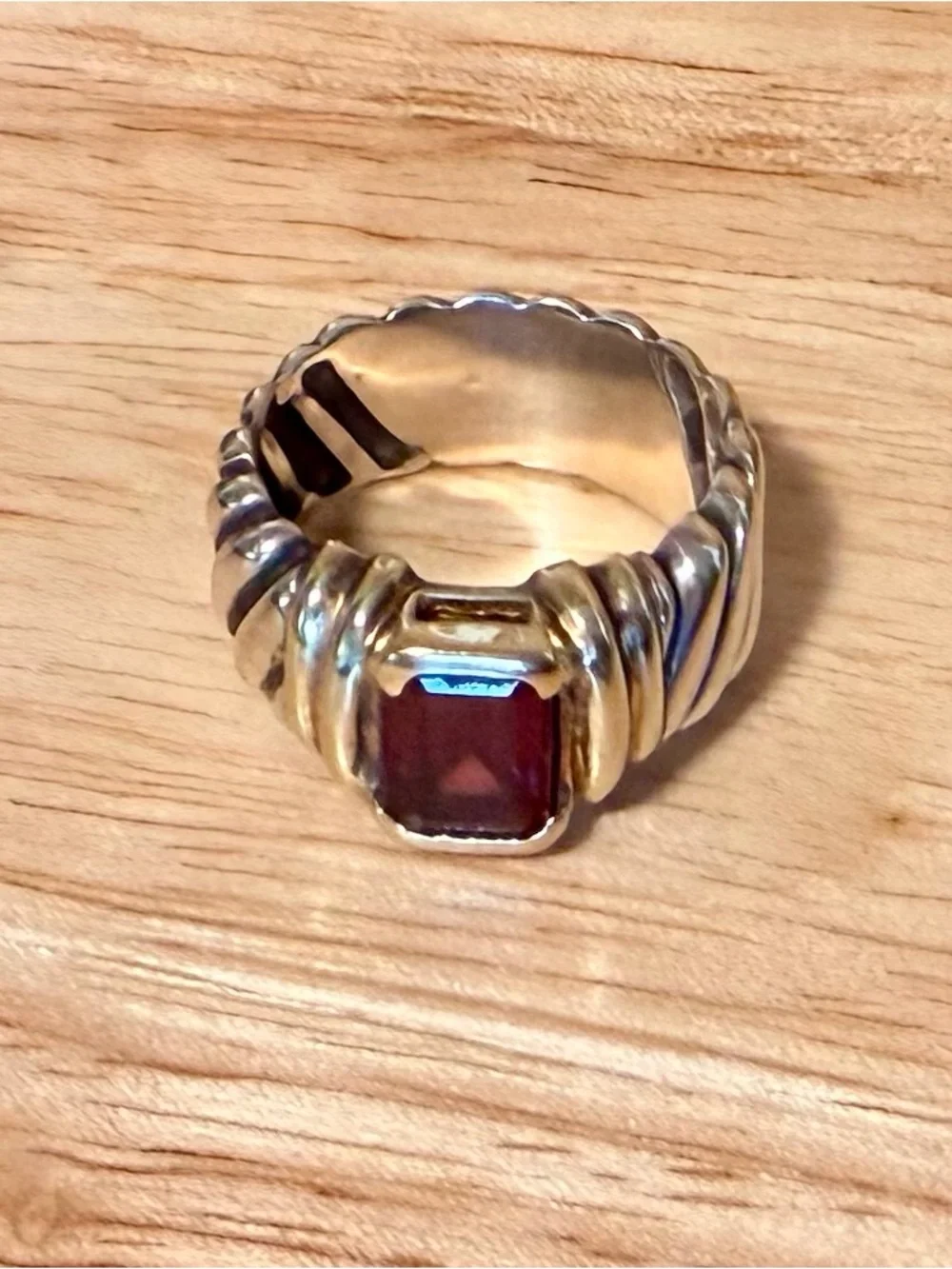 David Yurman | Jewelry | Rare Vintage David Yurman Garnet Cable Ring ...